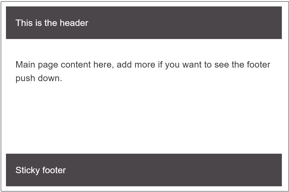 CSS for Creating a Sticky Footer - Datatas