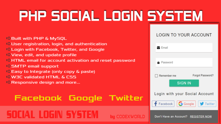 How to Integrate Social Login in PHP - Datatas